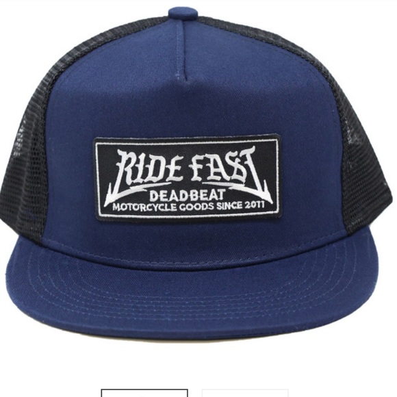 Accessories | Deadbeat Customs Ride Fast Snapback Hat W Underbrim Navy ...